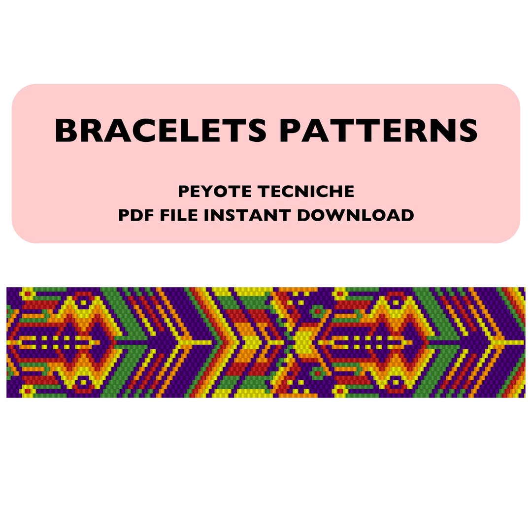 Native American Bracelet, Navajo Odd Peyote Miyuki Beaded Bracelet ...
