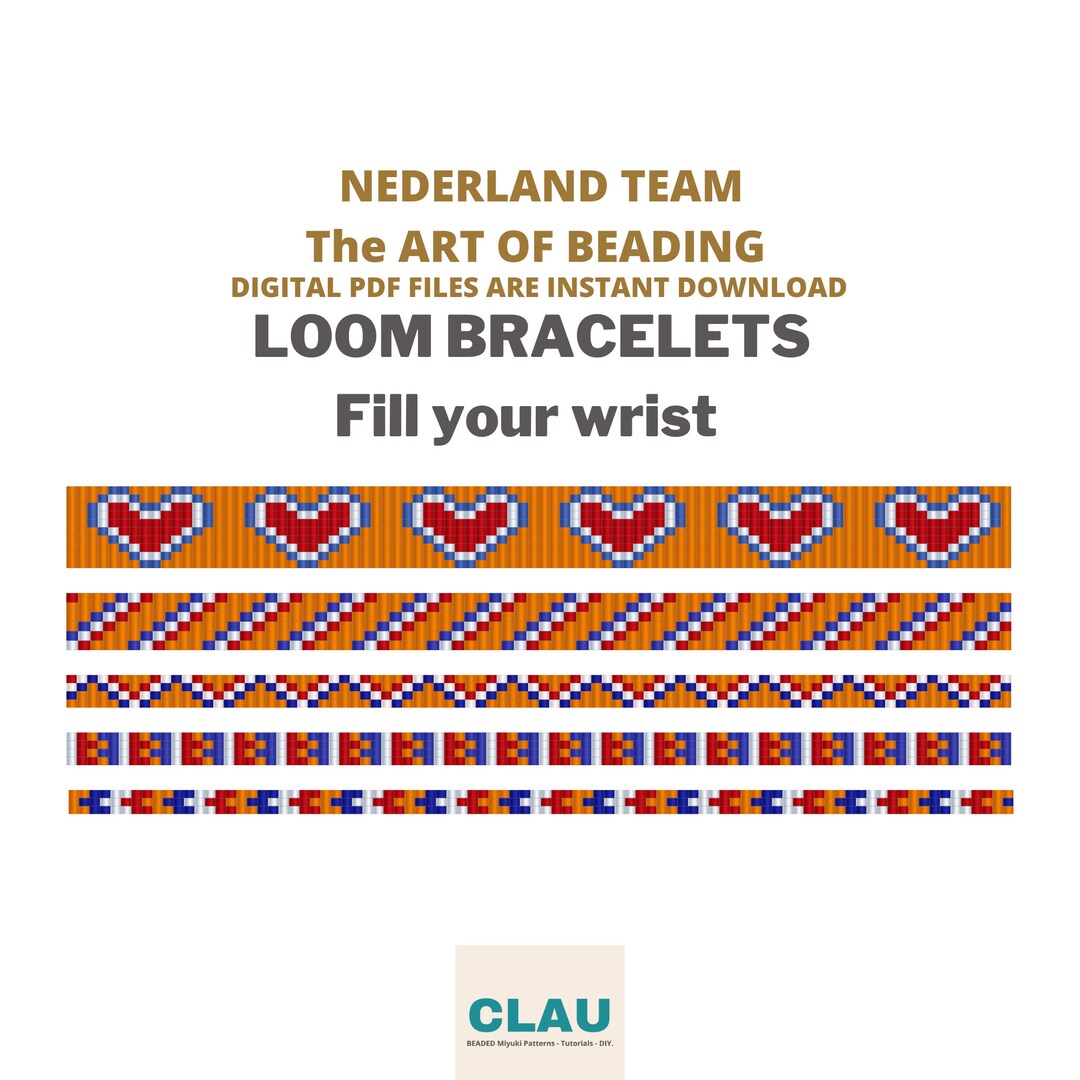 Nederlands Konindag Bracelet Patterns, Holland Bracelet Tutorial, Loom ...