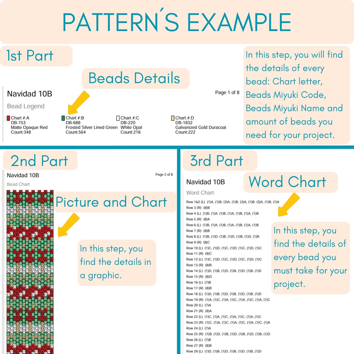 Entire Shop Miyuki Loom Beaded Bracelet Patterns and Tutorials Bundle ...