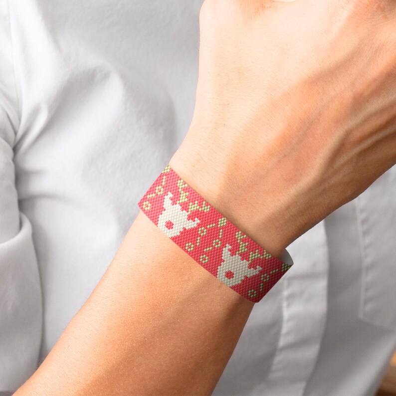 Christmas Bracelet Peyote Pattern Bundle, Miyuki Beading (digital ...