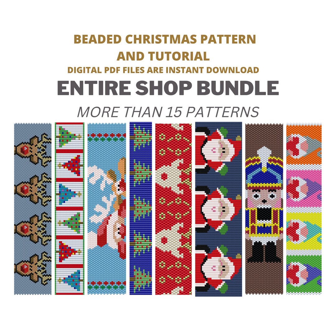 Entire Shop Christmas Beaded Patterns and Tutorials Bundle 15+ Designs ...