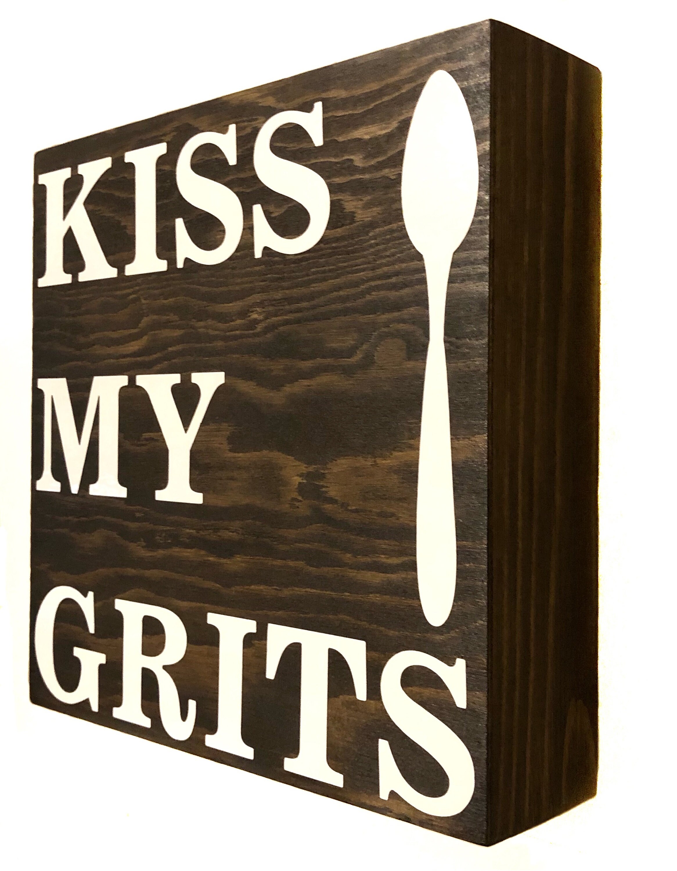Kiss My Grits Funny Sign Wood Sign Home Decor Wall Art - Etsy