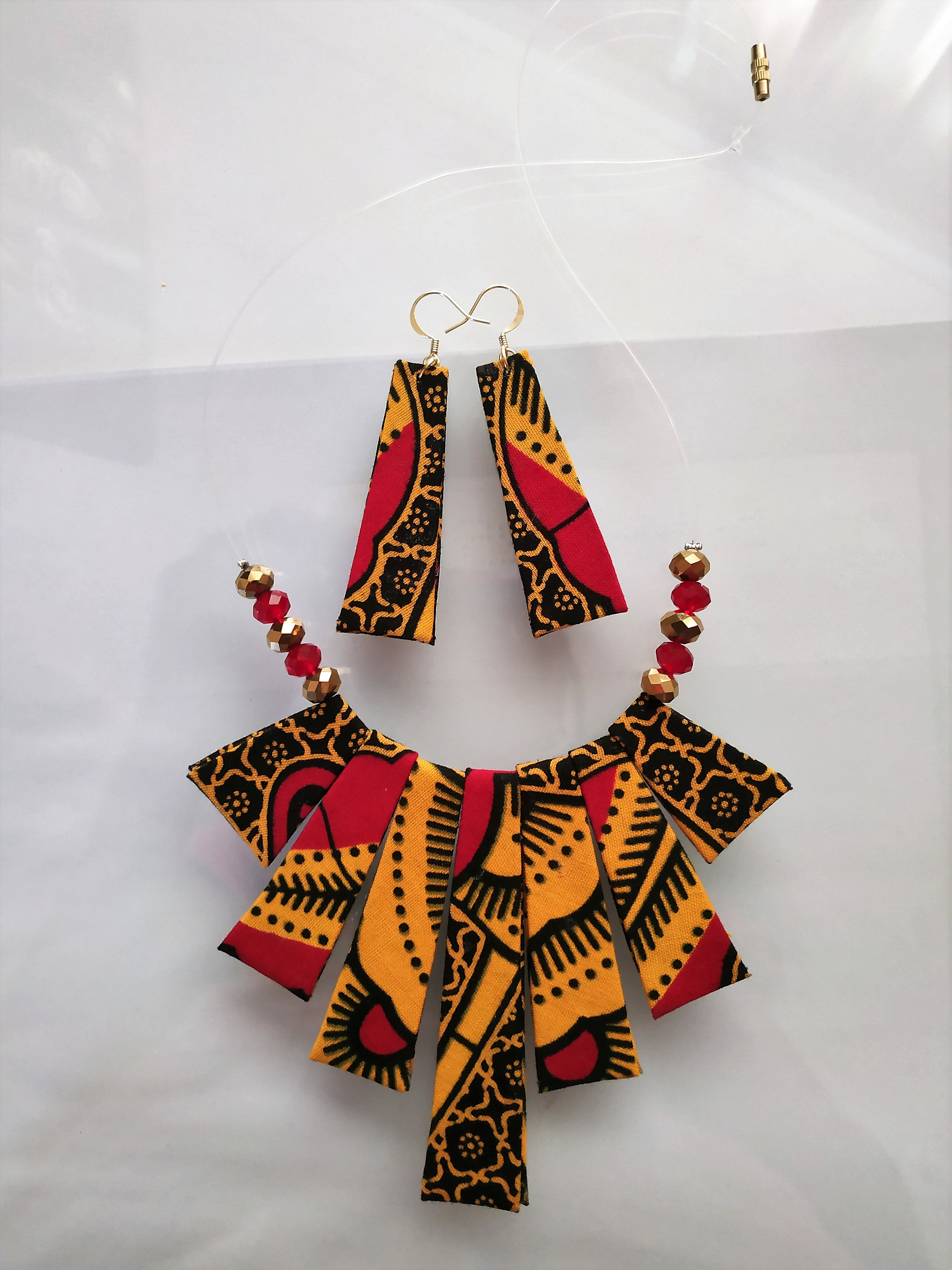 Ankara Necklace African Handmade Jewelry For Women Fabric Etsy