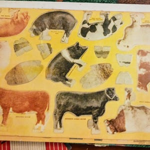 Vintage Built-rite Set: Mint in Box Barn Set, Unpunched, With Animals ...