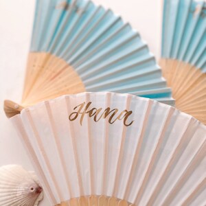Custom Hand Fan With Name Wedding Fans for Guest Place Card Unique ...