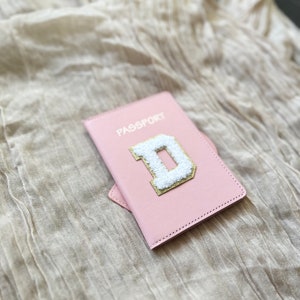 Custom Passport Cover Pink Honeymoon Passport Book Monogram Initial ...