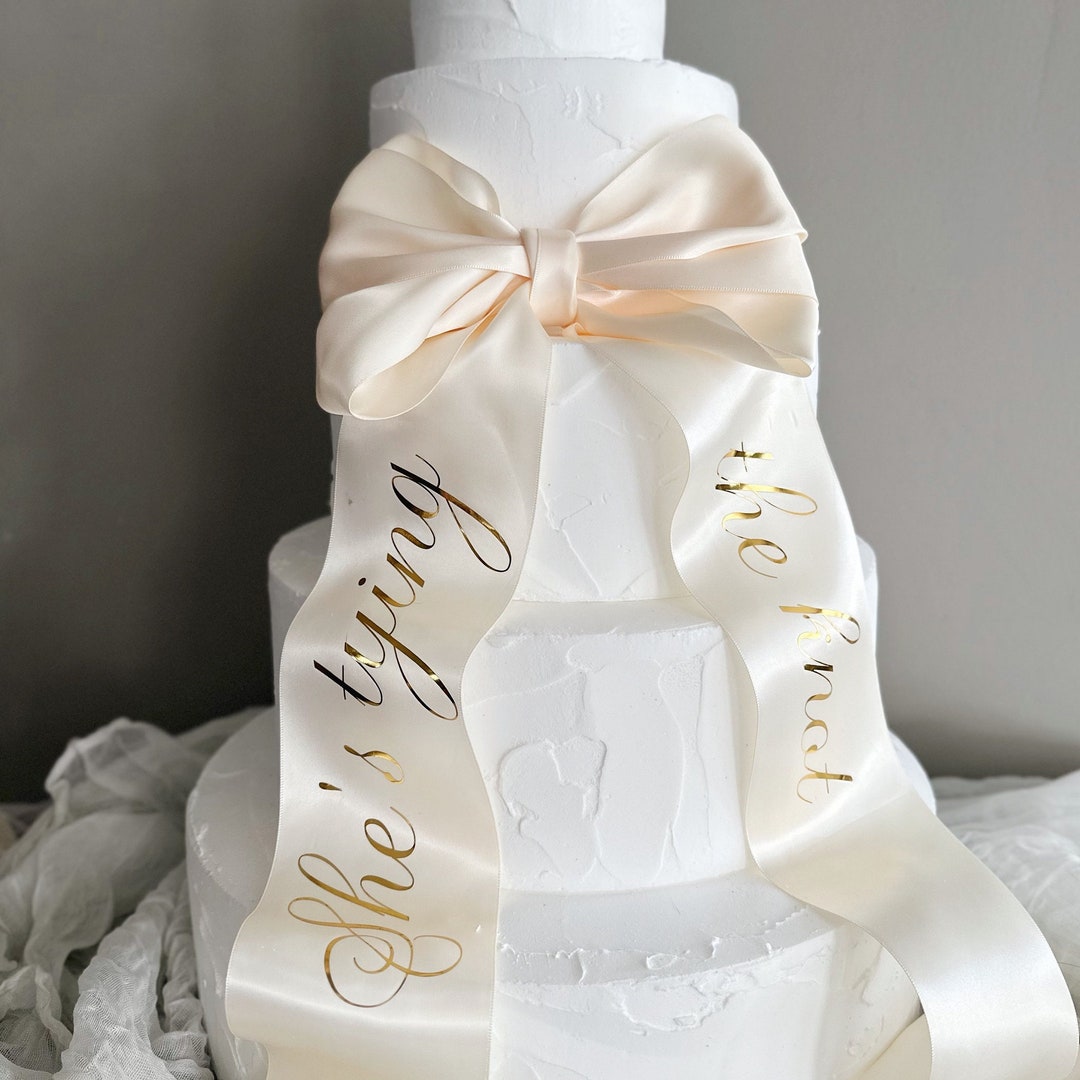 Bridal Shower Cake Bow Decoration Wedding Shower Cake Topper Bow ...