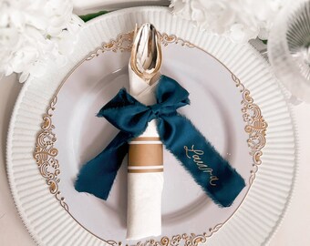 Wedding Bow Name Card Wedding Place Setting Bows Wedding Bow Wedding ...