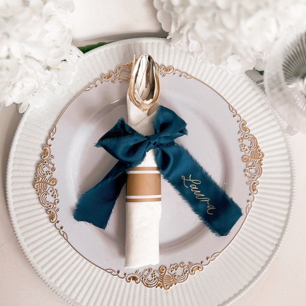 Ribbon Bow Table Name Cards - Etsy