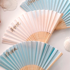 Custom Hand Fan With Name Wedding Fans for Guest Place Card Unique ...