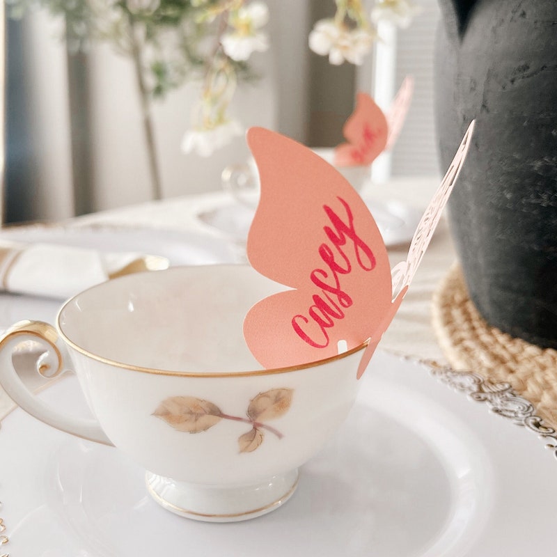 Tea Party Place Card - Etsy