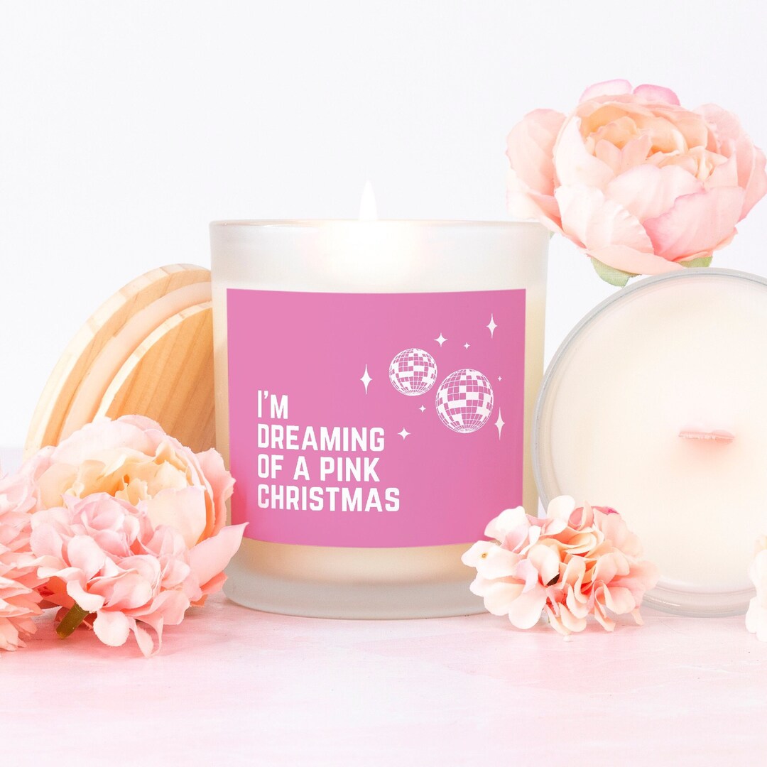 Dreaming of a Pink Christmas Candle Disco Christmas Preppy Christmas ...