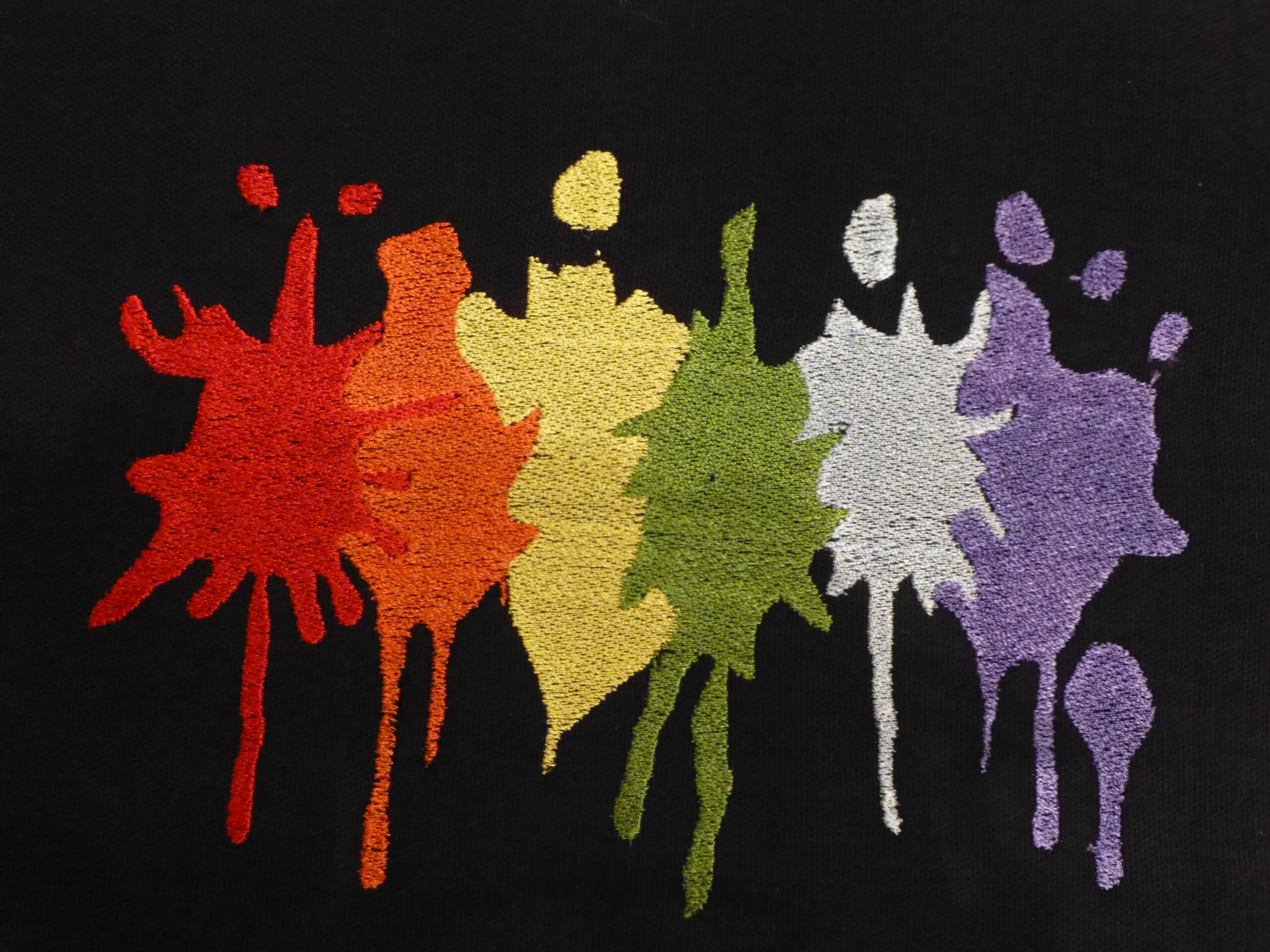 Paint Splash Embroidery Design, Rainbow Colours LGBT Digital Download ...