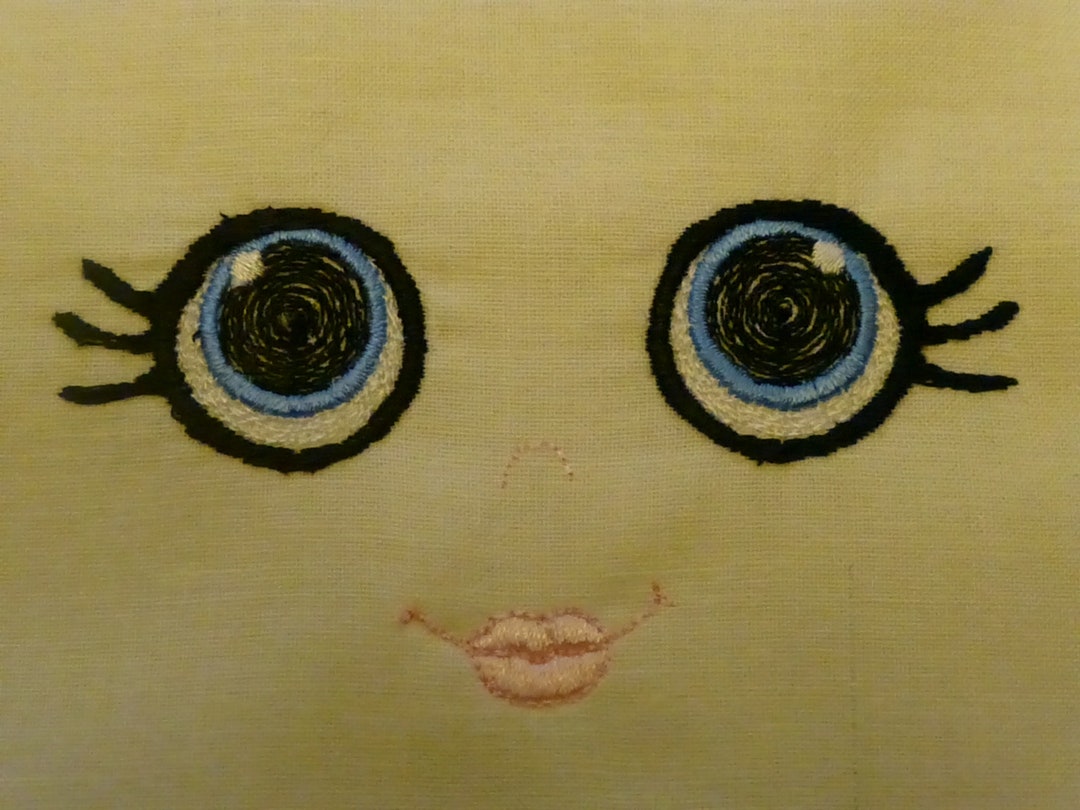 Dolls Face Embroidery Design, Digital Download, Rag Doll Face, Cute ...