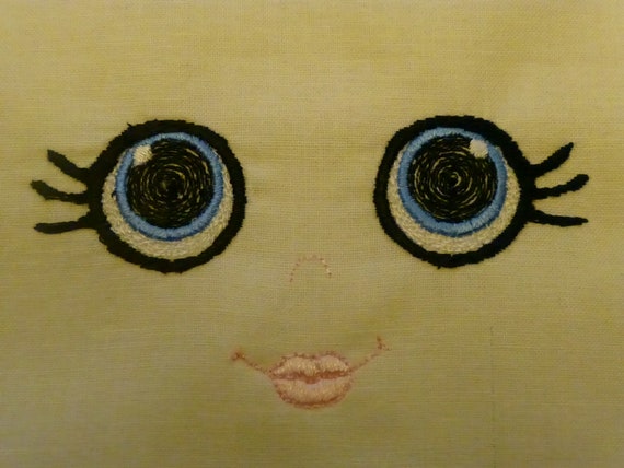 Dolls Face Embroidery Design Digital Download Rag Doll Face - Etsy
