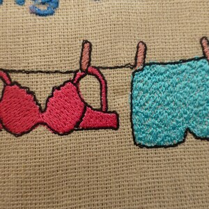 Washing Line Embroidery Design, Laundry, Clothes Line, Machine ...