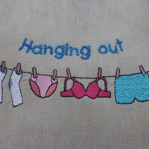 Washing Line Embroidery Design, Laundry, Clothes Line, Machine ...