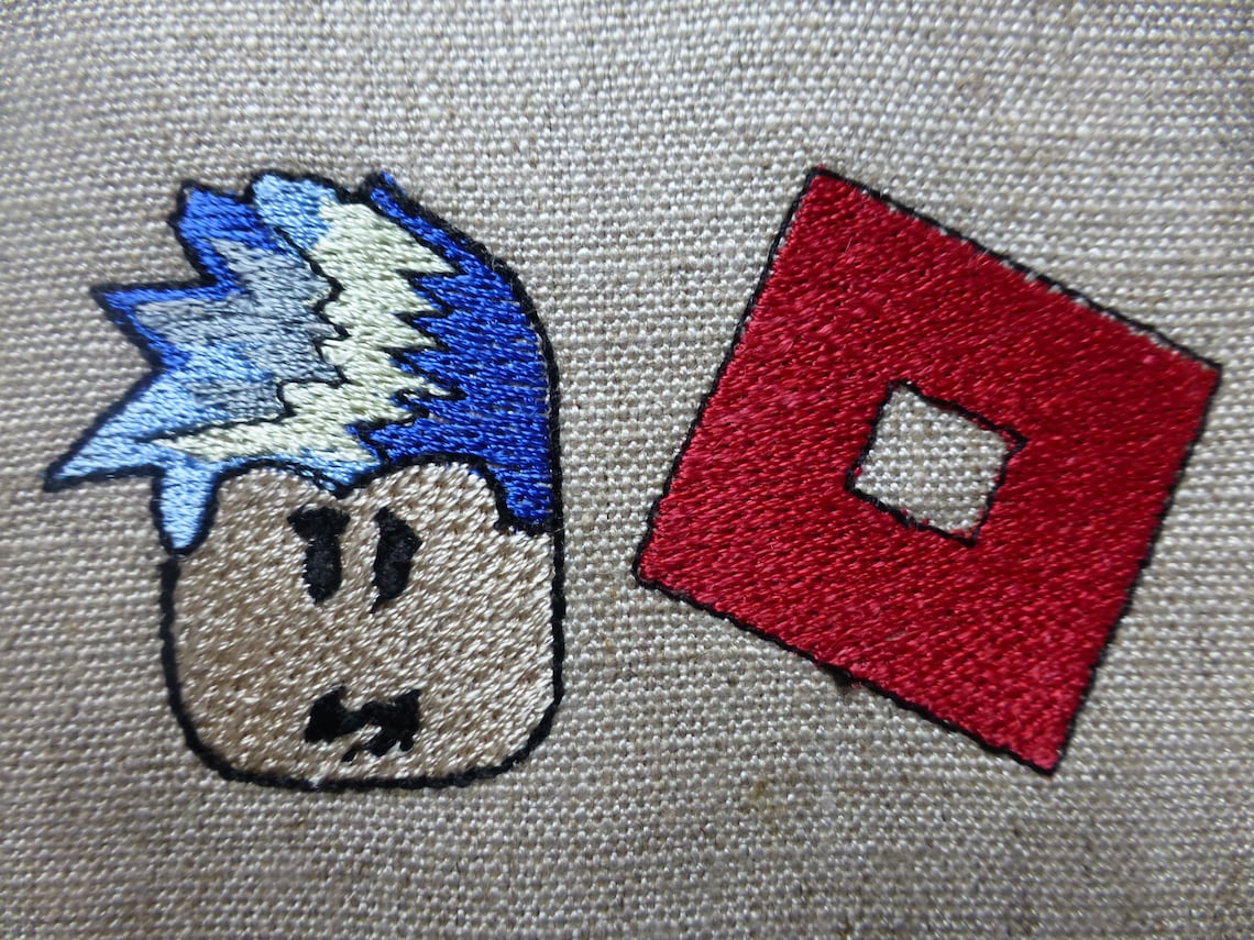 Roblox Game Embroidery Designs 4 Separate Characters and Symbol, Gamer ...