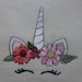Unicorn Machine Embroidery Design - Unicorn Face Flowers Machine ...