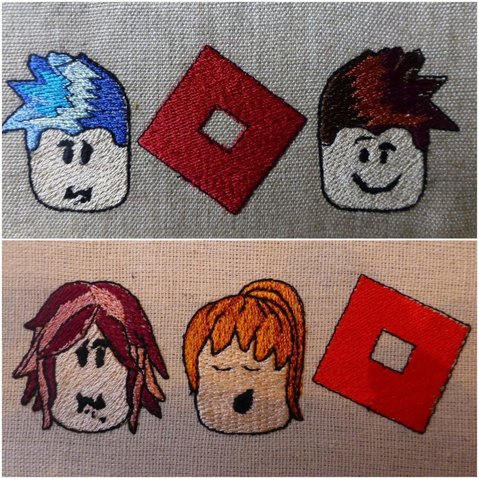 Roblox Game Embroidery Designs 4 Separate Characters and Symbol, Gamer ...