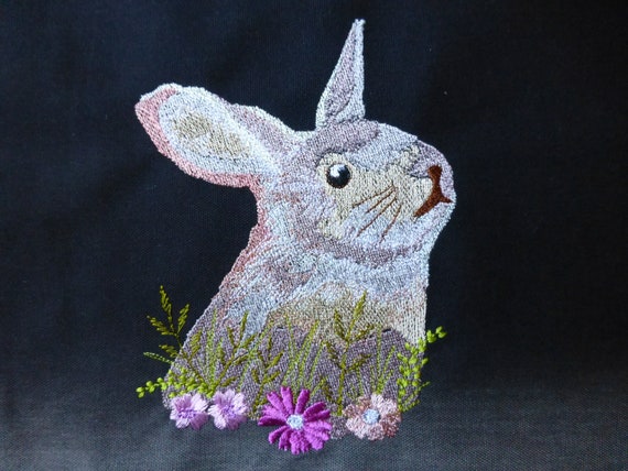 Rabbit Embroidery Design Machine Embroidery Bunny Easter | Etsy