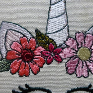 Unicorn Machine Embroidery Design - Unicorn Face Flowers Machine ...