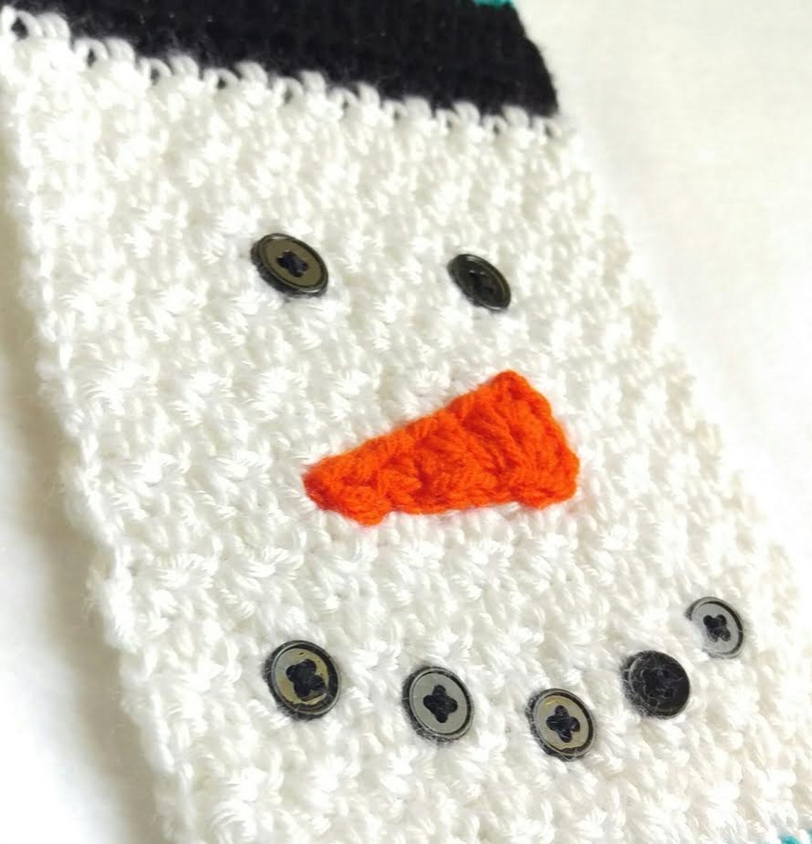 Mr. Snowman Scarf Crochet Pattern - Etsy