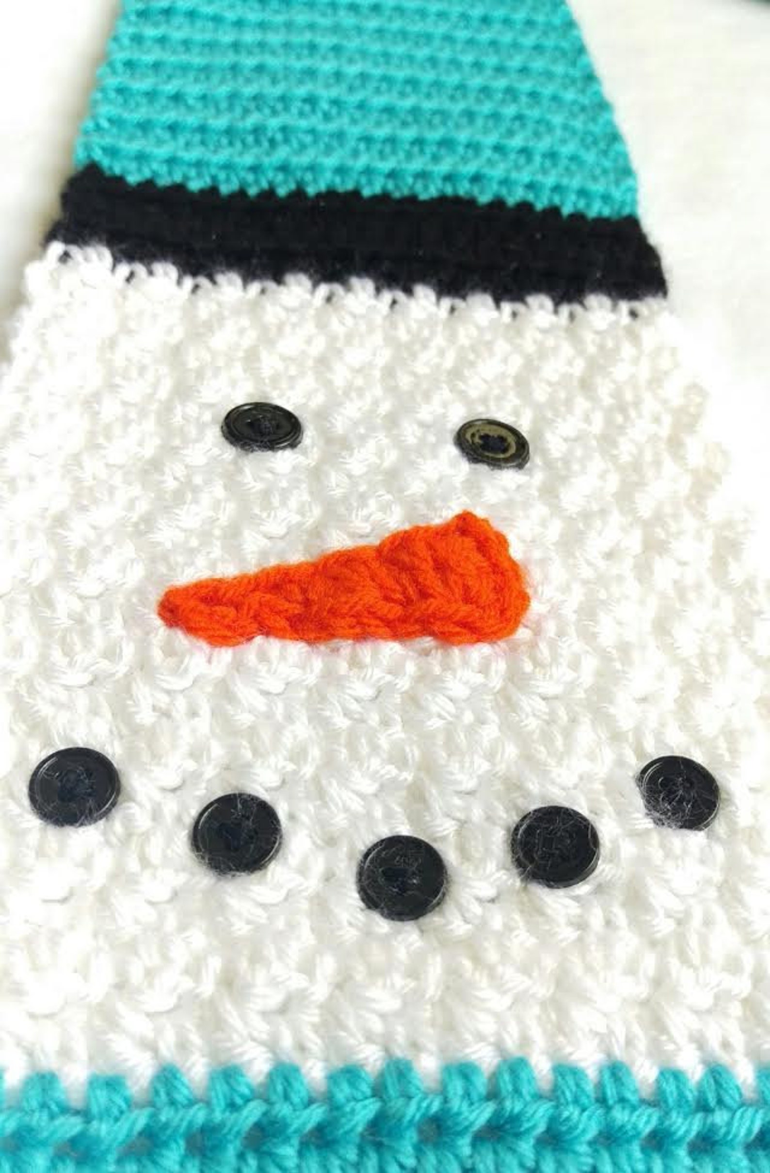 Mr. Snowman Scarf Crochet Pattern - Etsy