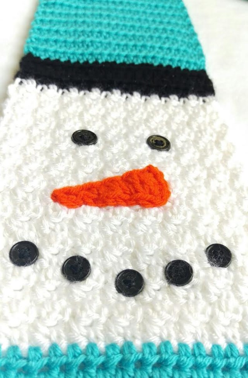 Mr. Snowman Scarf Crochet Pattern - Etsy UK