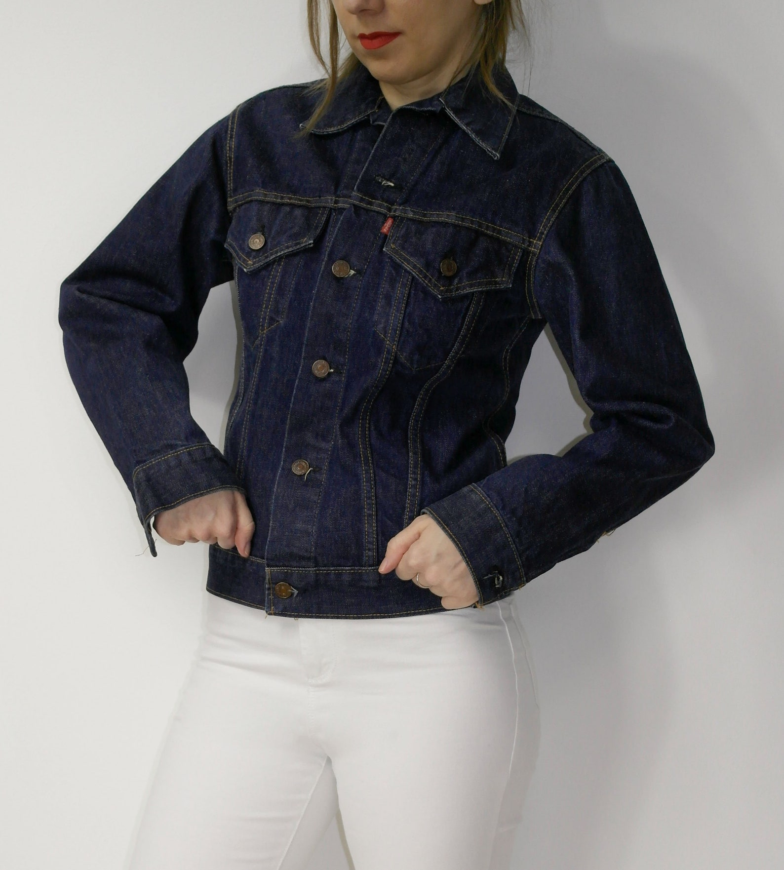 LEVIS Big E Late 60s Rare 526 Buttons Stamp Levis Denim Big E Type III ...