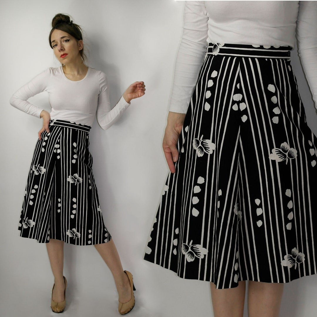 Vintage Kaarina Scandinavian Floral Skirt / Finland Finnish Cotton ...