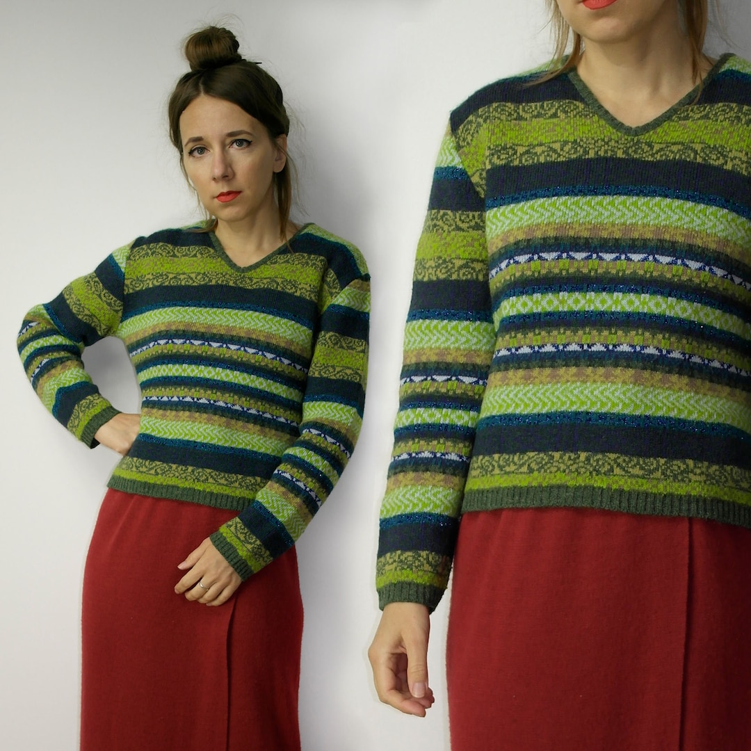 Vintage Colorful Oilily Wool Blend Sweater Made in Italy / Boho Oilily ...