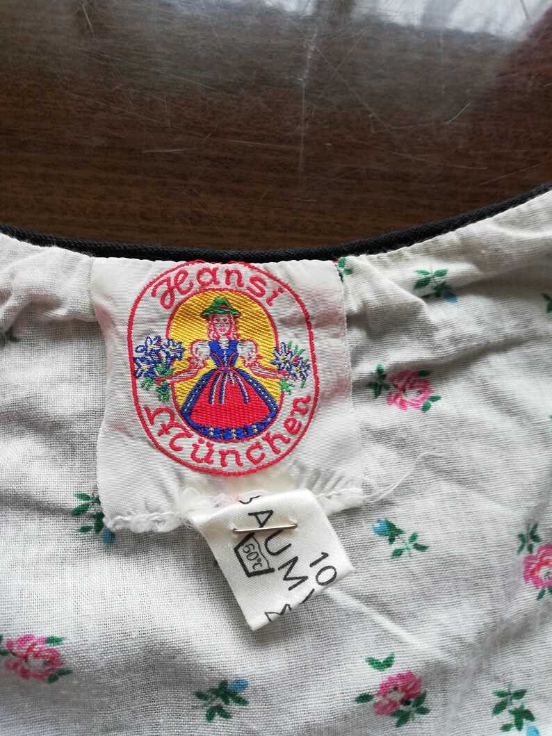 Trachten Dress / Dirndl Dress / Embroidered Dirndl Trachten / Mid ...