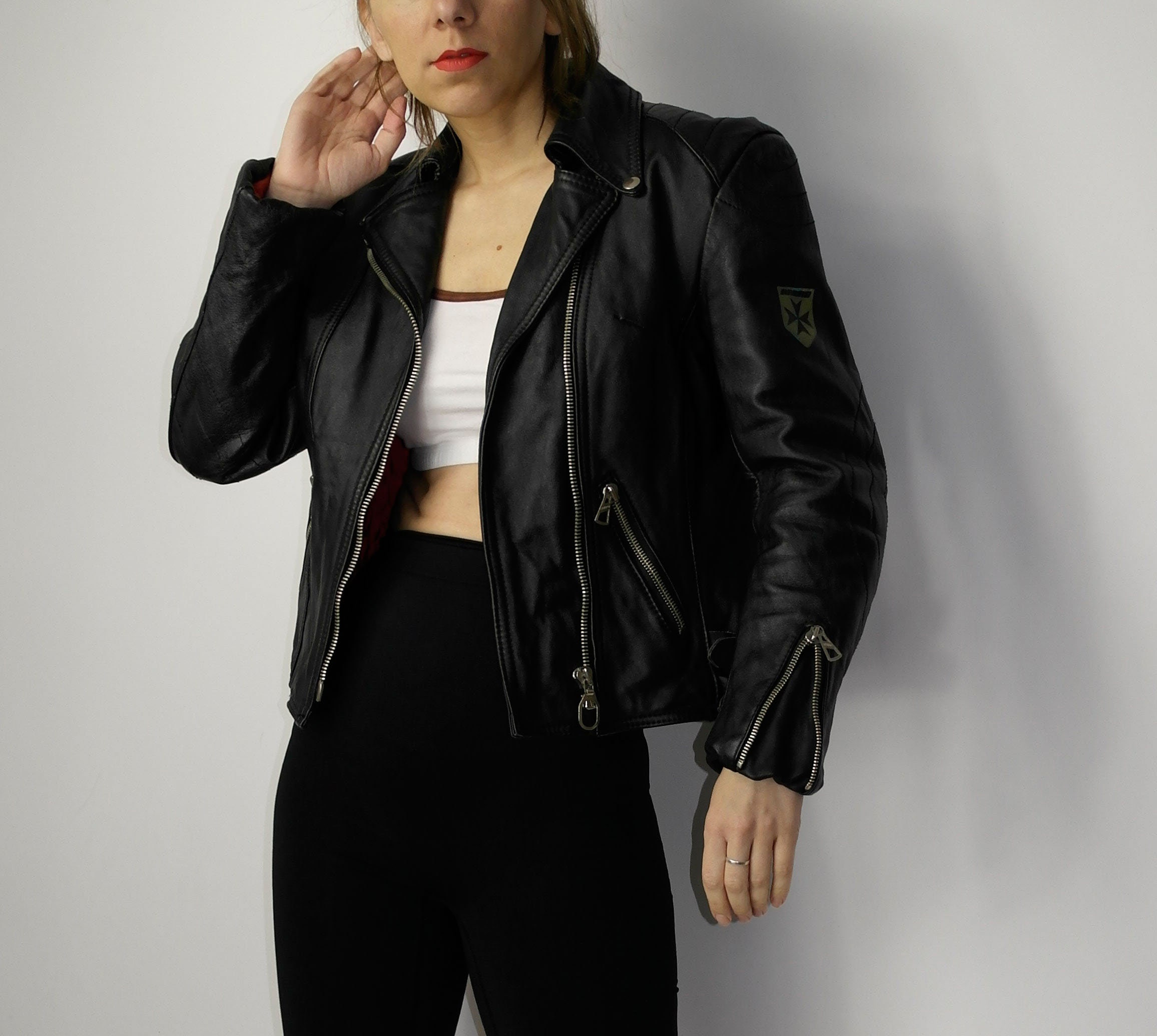 Vintage Harro Germany Leather Jacket Jacket / Real Leather | Etsy