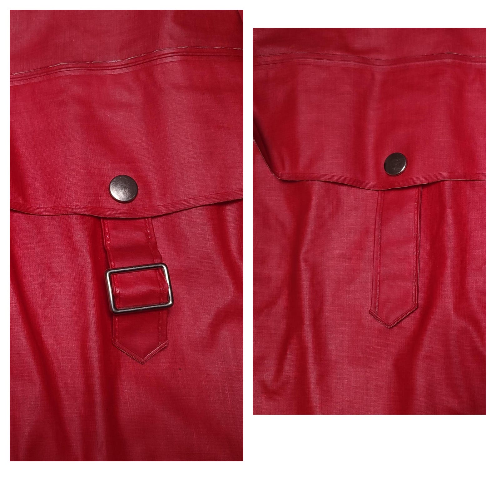 Finnish Rukka PVC Rain Jacket Vintage Red Rain Jacket Vinyl Jacket With ...