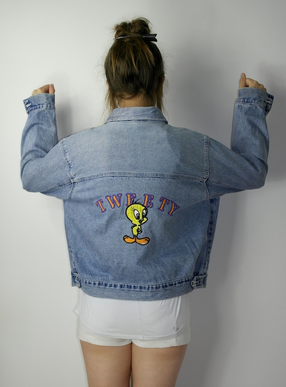 Vintage Looney Tunes Tweety Bird jean jacket / Blue d… - Gem