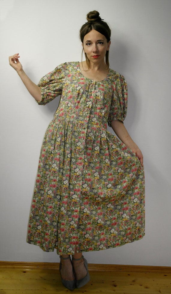 Trachten Dress / Floral Dirndl Dress / Flowers trach… - Gem