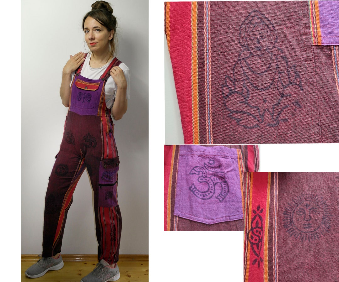 Nepal Nepalese Overall Pants / Boho Budism Long Pants / Gypsy Hippie ...