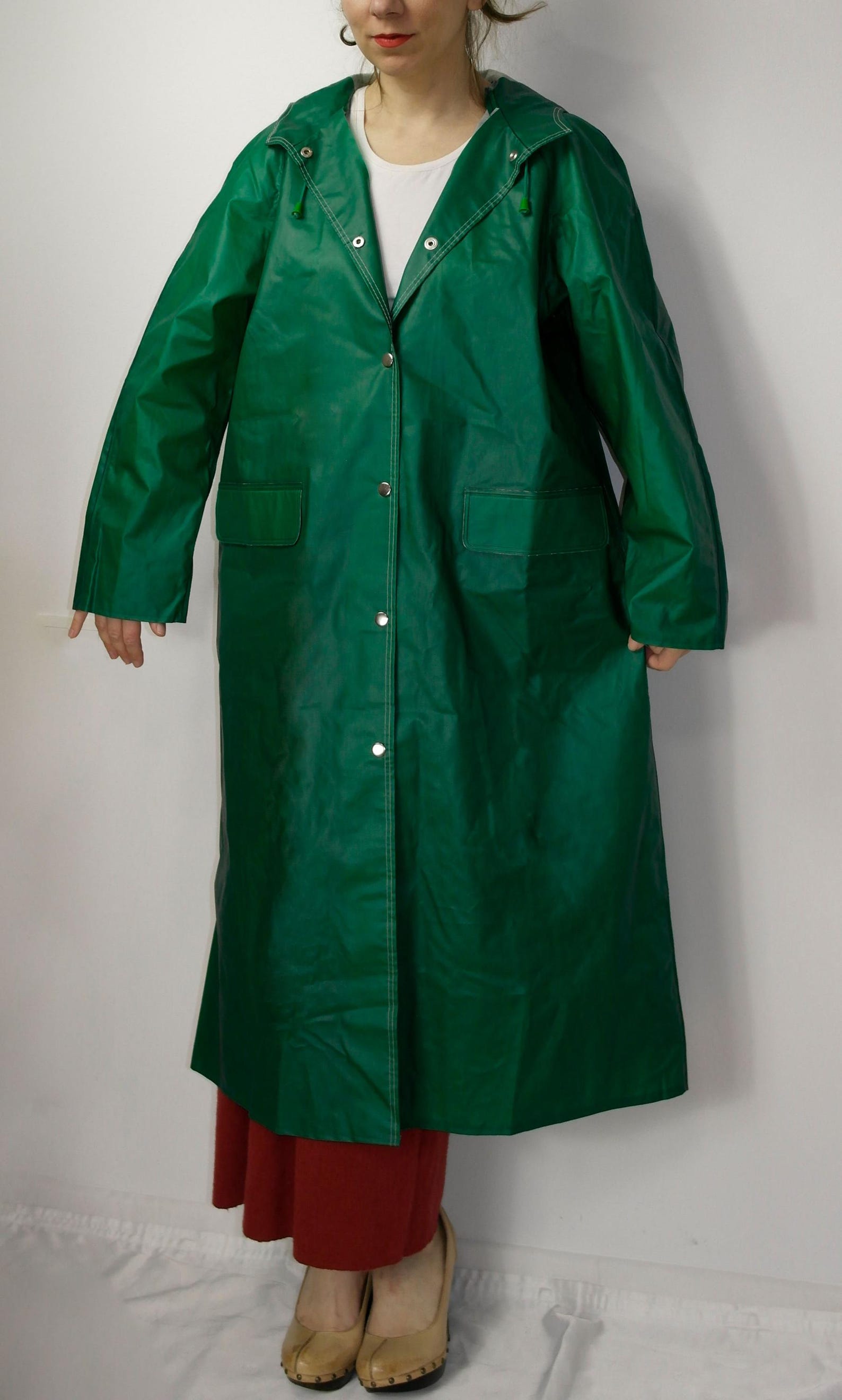 Finnish Rukka PVC Rain Jacket Long Vintage Green Rain Jacket Vinyl ...