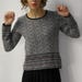 Floral Wool Sweater / Heidekonigin Wool Sweater / Grey Wool Sweater ...