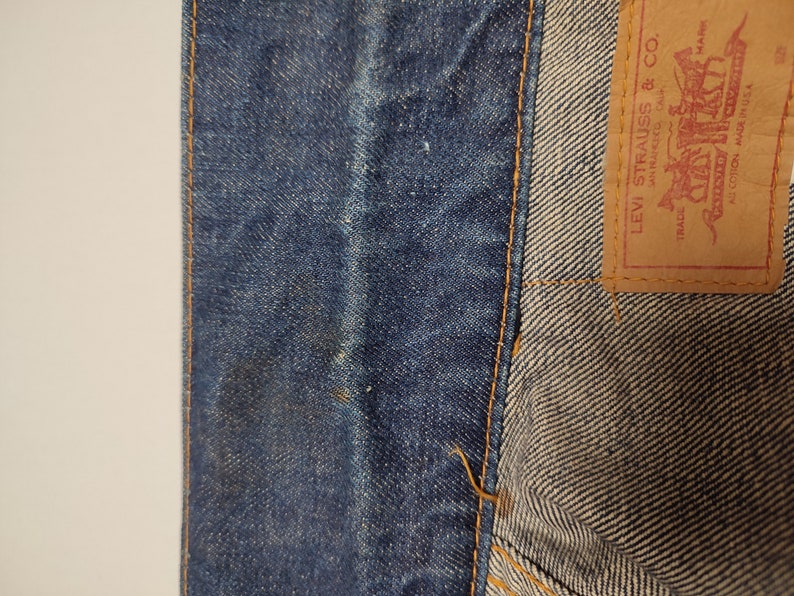 LEVIS Big E Late 60s Rare 526 Buttons Stamp Levis Denim Big E Type III ...