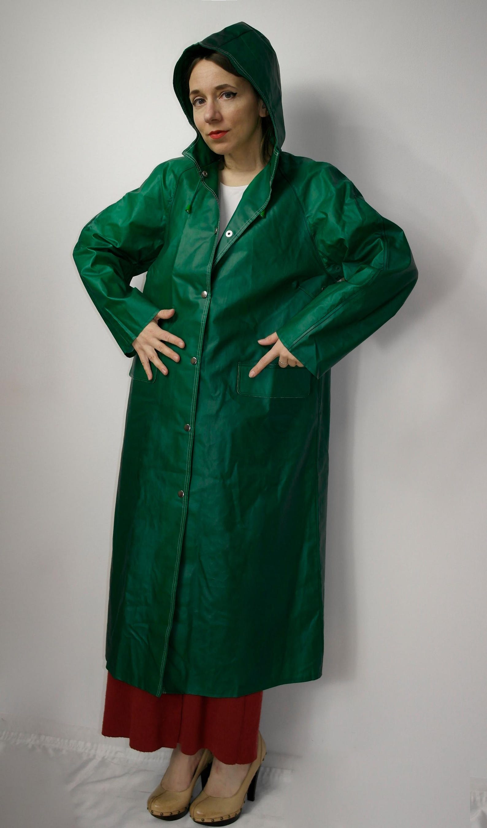 Finnish Rukka PVC Rain Jacket Long Vintage Green Rain Jacket Vinyl ...