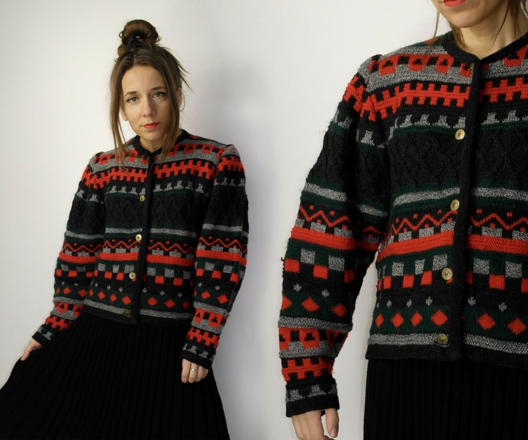 Giesswein Austrian Wool Mohair Trachten Cardigan Vintage Bavarian ...