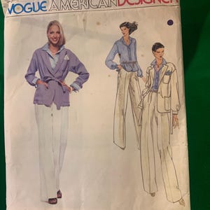 Vintage Vogue Pattern by Famous Designer. Jean Muir, Perry Ellis, YSL ...