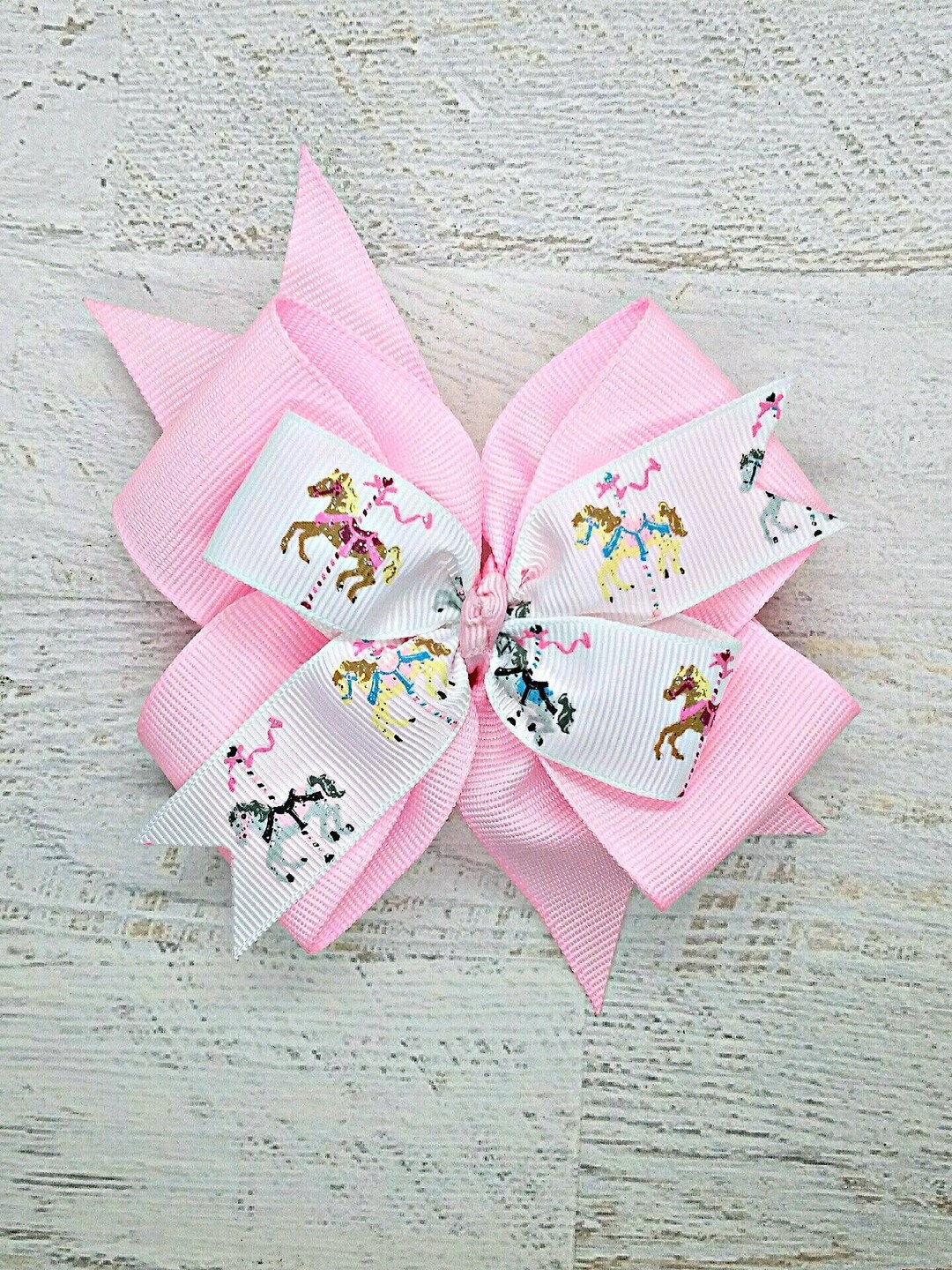 Carousel Horse Hair Bow Carousel Horse Hair Clip Pink Hair - Etsy