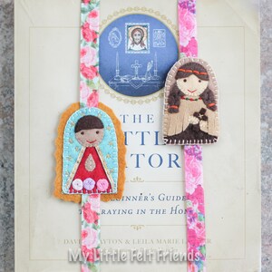 Saint Bookmark Embroidered Felt Patron Saint Page Marker Catholic Gift ...