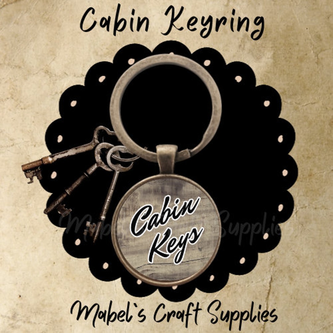 Rustic Cabin Keys Keychain Antique Bronze Gift for Men, Cabin Life ...