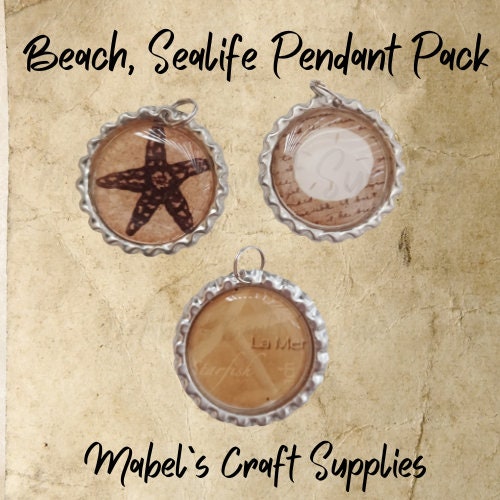 Antique Vintage Inspired Beach, Ocean, Sealife Pendants Starfish, Sand ...