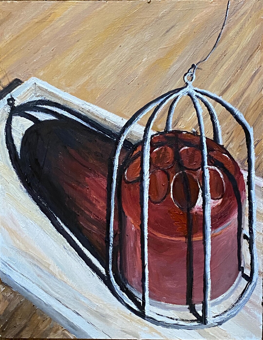 Small Contemporary Original Unique Oil Painting of a Fruit Fly Trap - Etsy