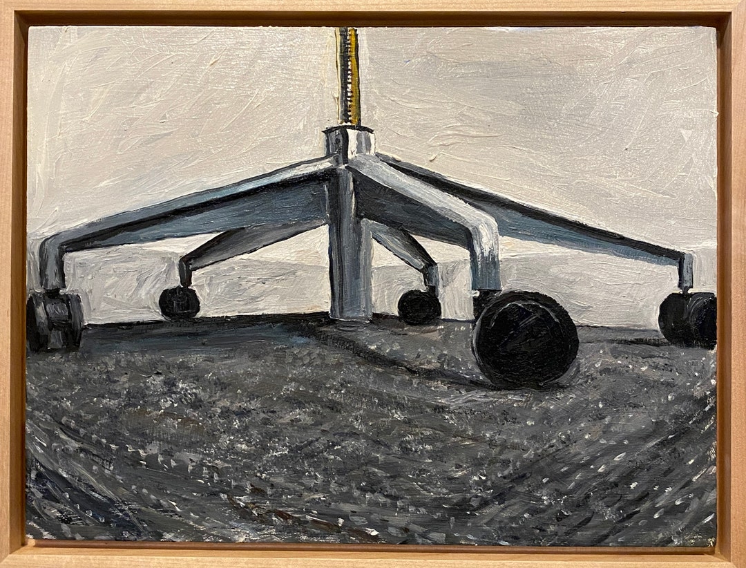 Small Original Oil Painting of an Office Chair - Etsy